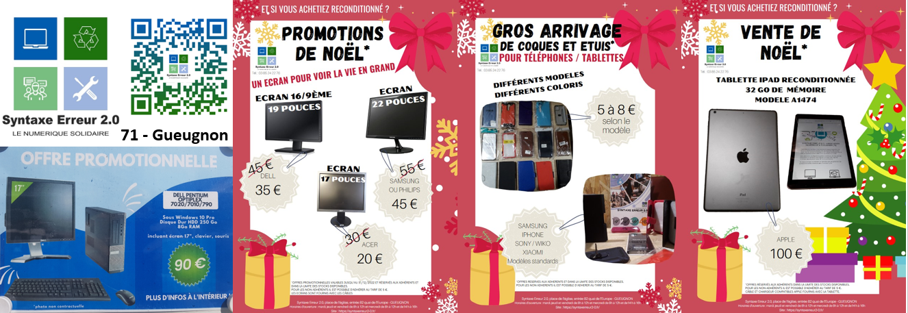 Offres promotionnelles de matériel informatique - Syntaxe Erreur 2.0